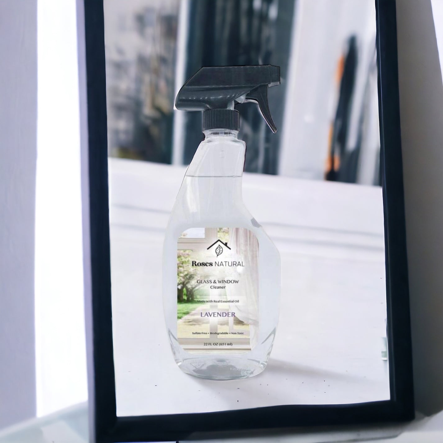 Natural Glass Cleaner - Lavender | Plant-Based & Streak-Free | Roses ...