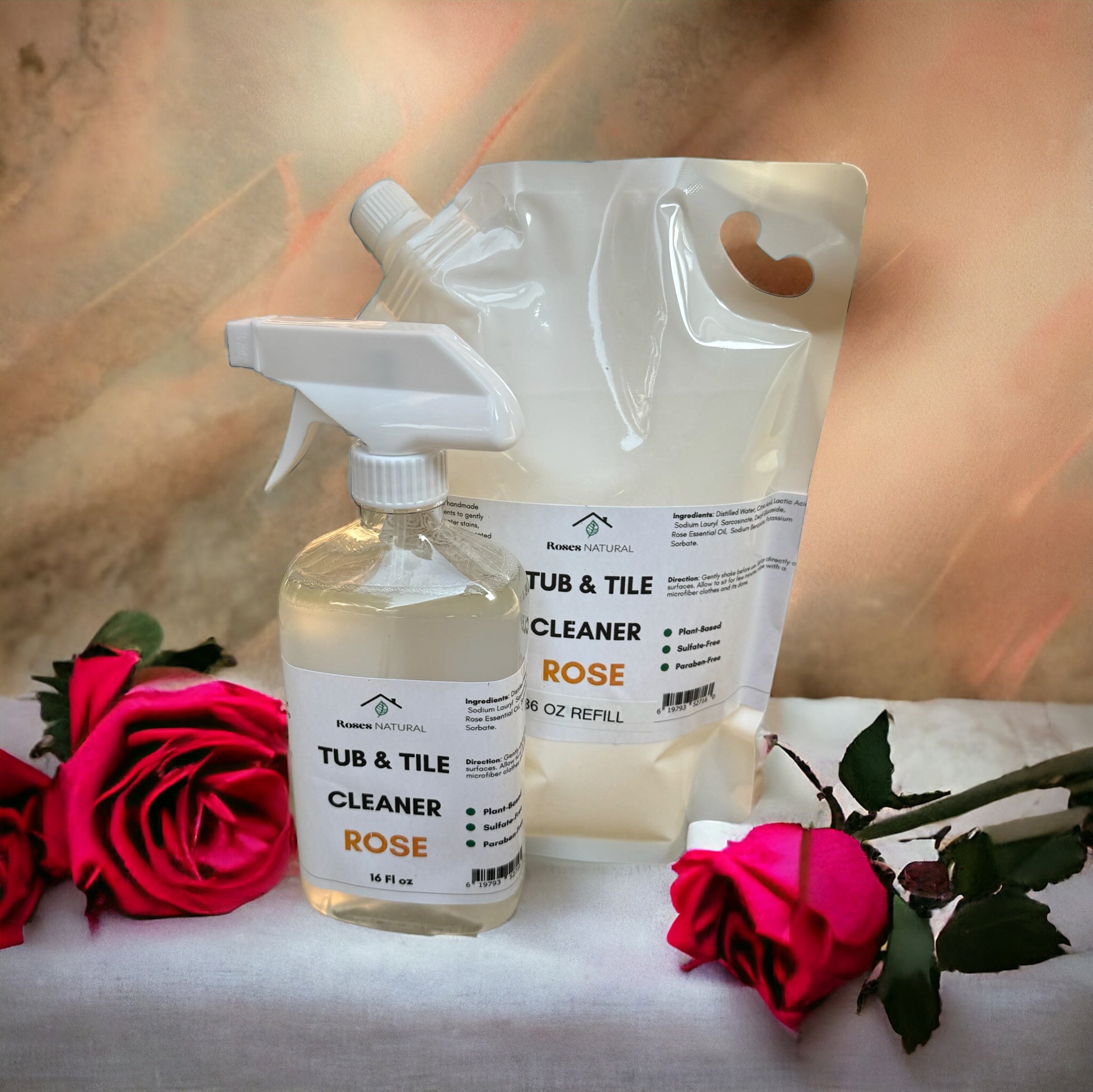 Rose Tub & Tile Cleaner with Refill – Roses Natural