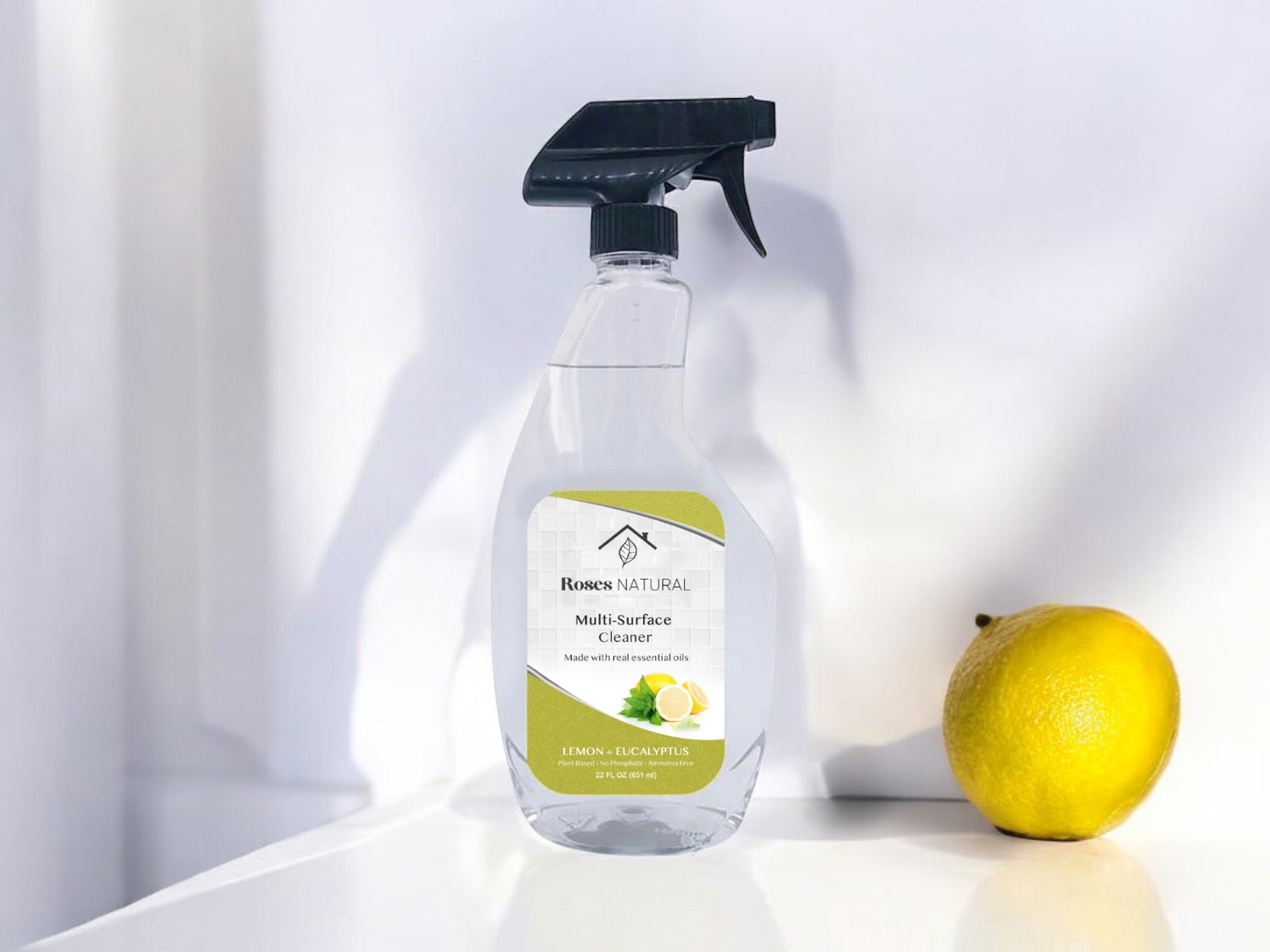 Natural Multi-Surface Cleaner - Lemon + Eucalyptus – Roses Natural